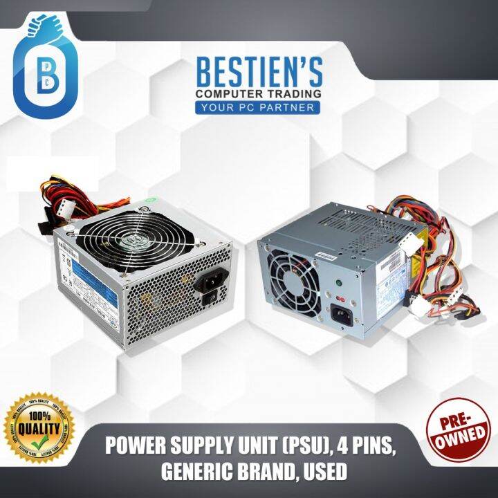 POWER SUPPLY UNIT (PSU), 4 PINS, 24-PINS CONNECTOR, GENERIC BRAND, USED ...