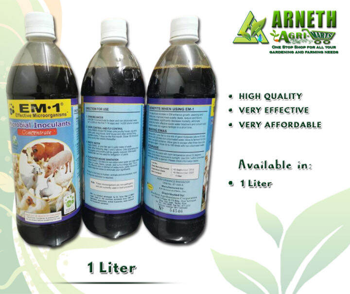 EM 1 microbial concentrate FOR LIVESTOCK EM1 1 LITER | Lazada PH