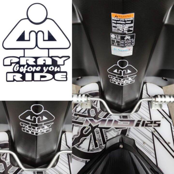 Pray Before You Ride vinyl cut sticker for car and motorcycle | Lazada PH