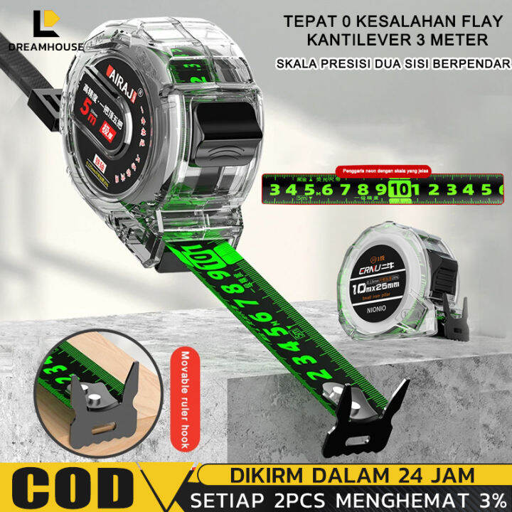 Meteran Tukang Ukuran 3MM - 10MM Alat Bantu Ukur Pengukur Pertukangan ...
