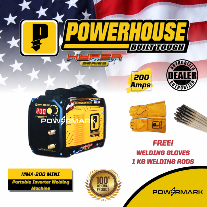 [BUNDLE] POWERHOUSE MMA-200 MINI HYPER Series Portable Inverter Welding ...
