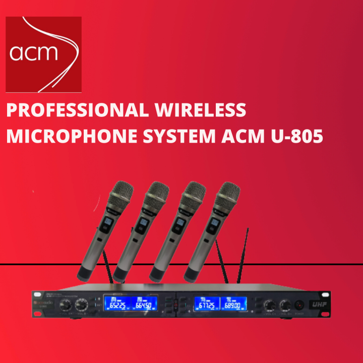 PROFESSIONAL WIRELESS MICROPHONE SYSTEM ACM U-805 | Lazada