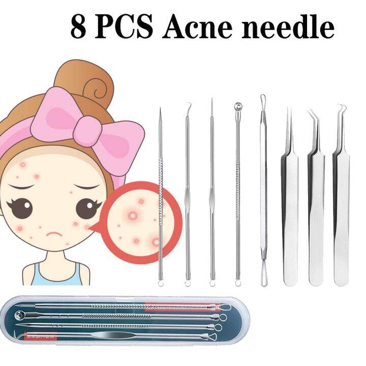 Pimpl Tool Stainless Steel Pimple Extractor Pimple Kit Set Acne Tool Acne Extractor Remover ...