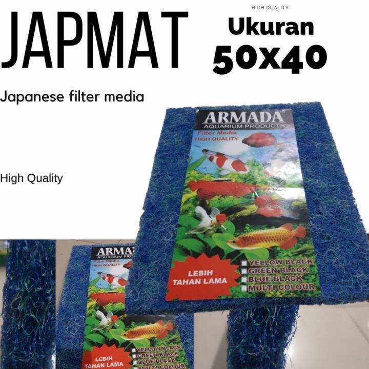 Japmat Jap Mat Kapas Media Filter Kolam Ikan Aquarium Japmet 50 x 40 ...