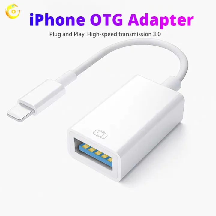 iPhone OTG Cable Lightning To USB3.0 Adapter for Connect SD Card U Disk ...