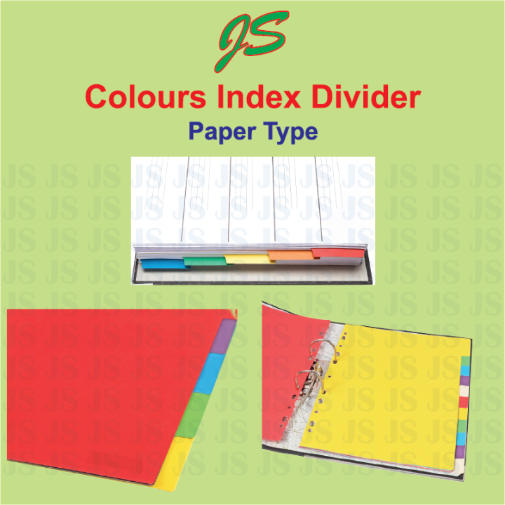 LUCKY STAR Index Divider / Seperator / Paper Organiser A4 (5 colours ...