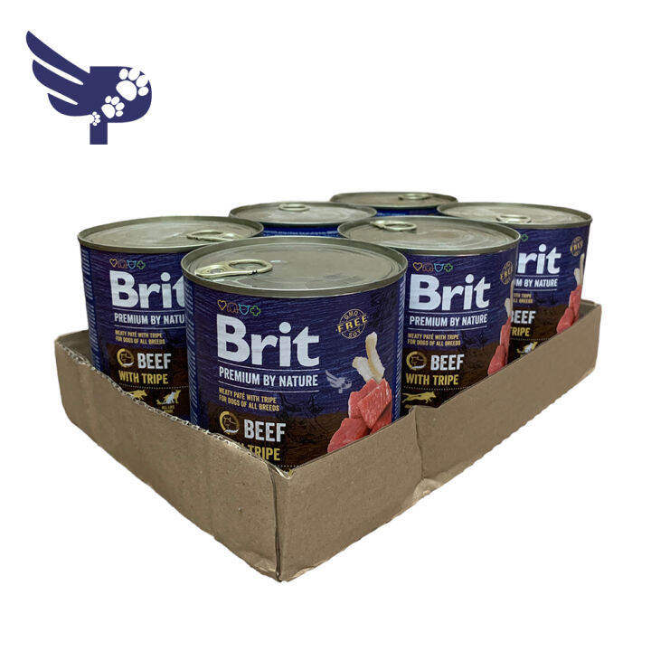 Brit Premium by Nature 800g x 6 - Beef with Tripe Flavor - sold per ...