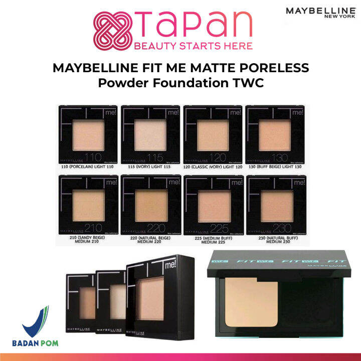 MAYBELLINE FIT ME MATTE PORELESS Powder Foundation TWC | Lazada Indonesia