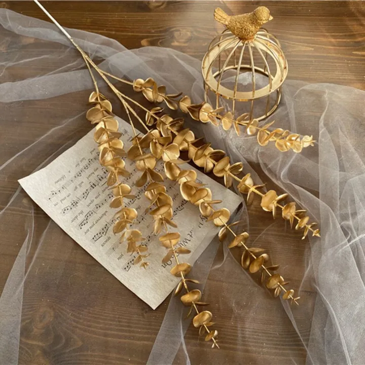 ZXCVX Photo Props พลาสติกสีทองใบเมเปิลตกแต่งคริสต์มาสคริสต์มาสดอกไม้ ...