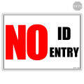 No ID No Entry Sign - Laminated Signage - A4 Size | Lazada PH