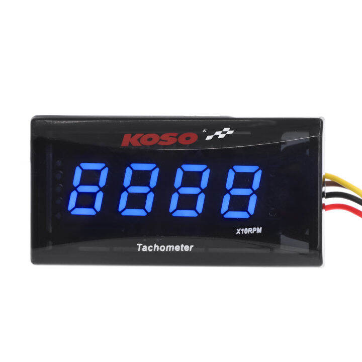 koso tachometer Motorcycle rpm gauge 0~2000 rpm Digtal Display With Red ...