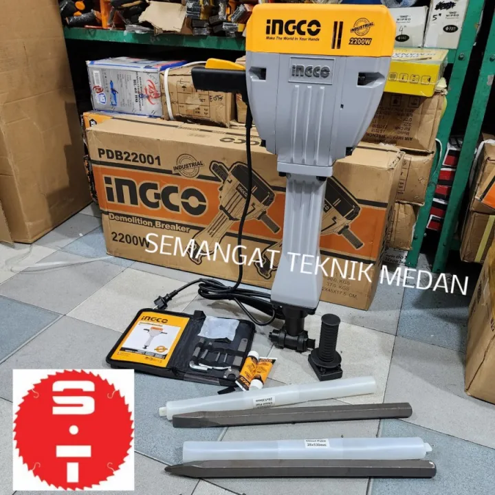 PDB22001 MESIN JACK DEMOLITION BREAKER HAMMER 30KG 75J INGCO PDB 22001 ...