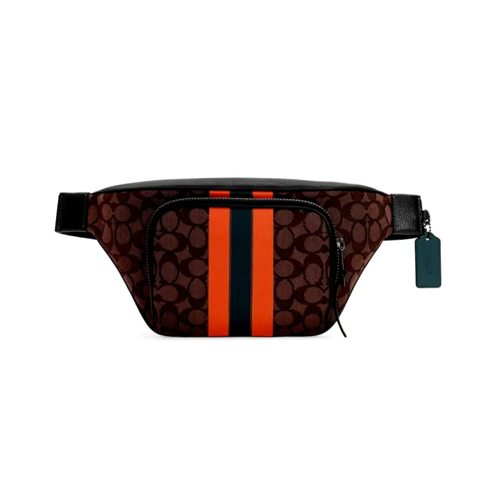 กระเป๋าคาดอก COACH C5386 THOMPSON BELT BAG IN SIGNATURE JACQUARD WITH ...