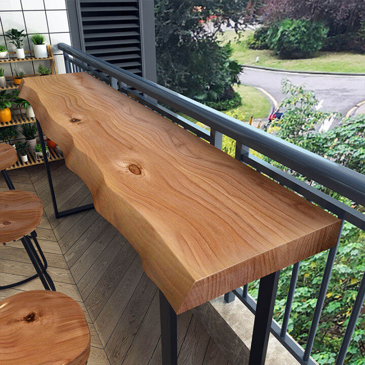 Solid wood bar table balcony against the wall household narrow table ...