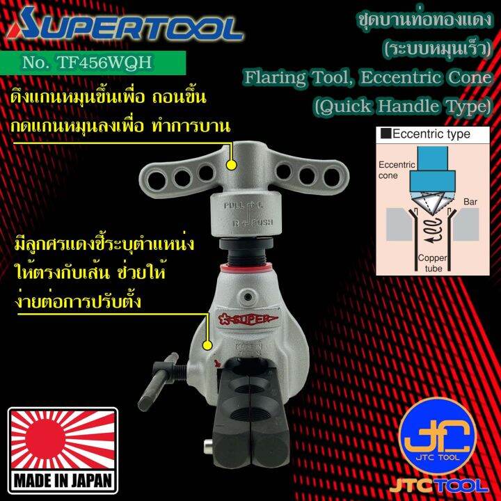 Supertool ชุดบานท่อทองแดง รุ่น TF456WQH - Flaring Tool Set,Eccentric Cone Type No.TF456WQH ...