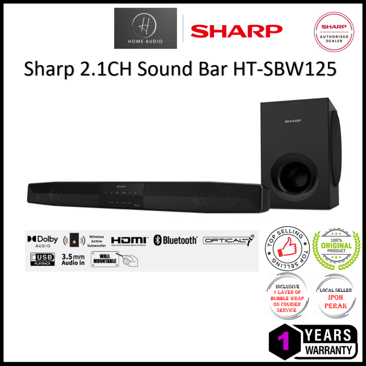 Sharp 2.1CH Sound Bar - HT-SBW125 / HTSBW125 | Lazada