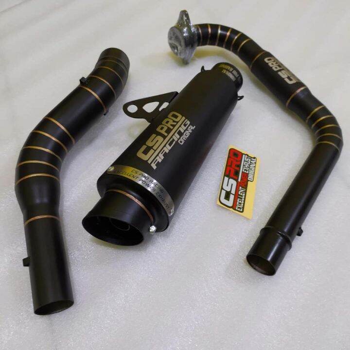 (ORIGINAL) KNALPOT RACING CS PRO RACING FULL BLACK DOFF HEADER ...