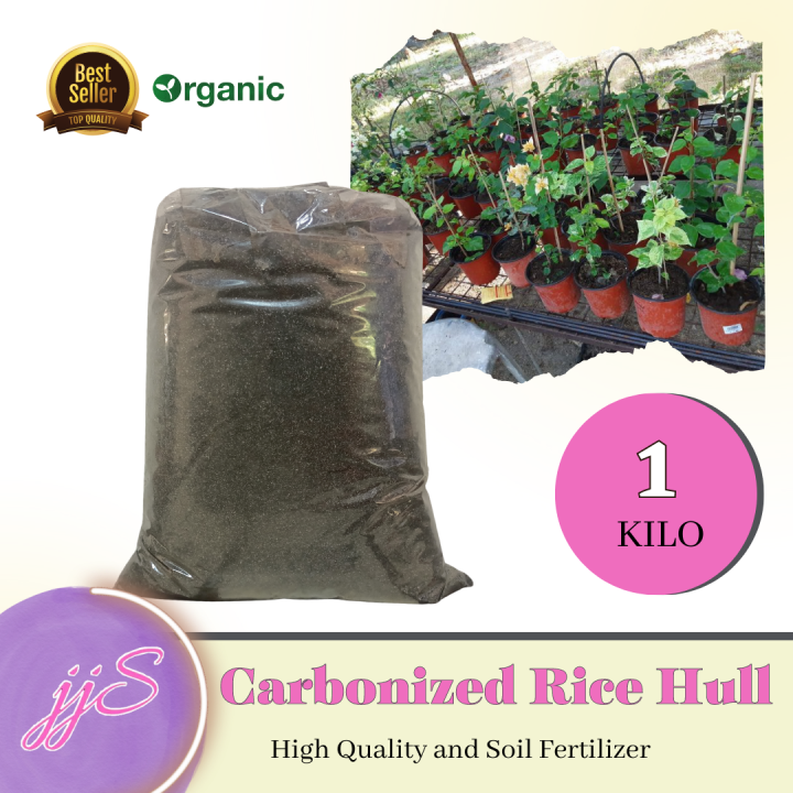 1KG CARBONIZED RICE HULL / CRH Best For Plants Mabilis Magpalaki ng ...