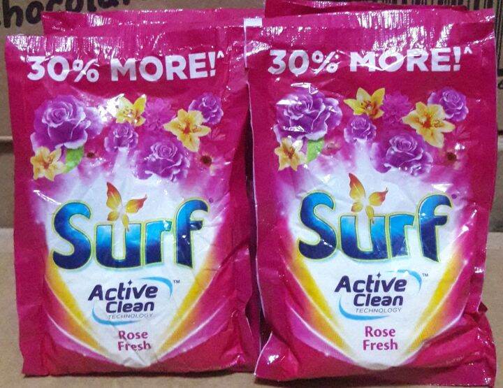 Surf Detergent Powder Active Clean Rose Fresh (65g x 12) | Lazada PH