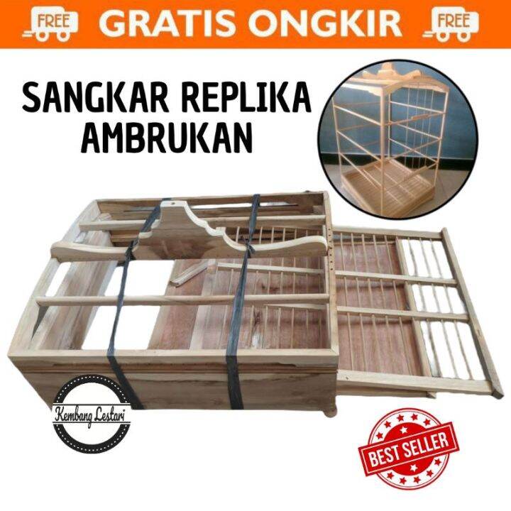SANGKAR REPLIKA DIAMOND KAYU JATI AMBRUKAN | Lazada Indonesia