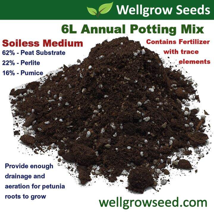 6L Annual Potting Mix (Peat Coarse + Perlite + Pumice fine Mix) | Lazada