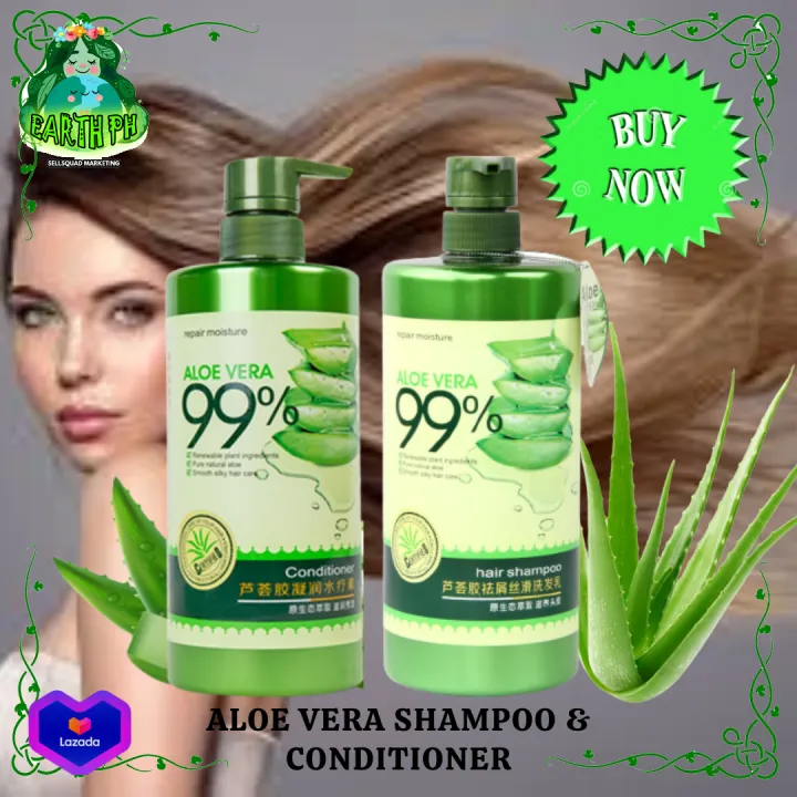 ALOE VERA SHAMPOO + CONDITIONER | Aloe Vera Gel Hair Shampoo 800ml + Aloe Vera Hair Conditioner ...