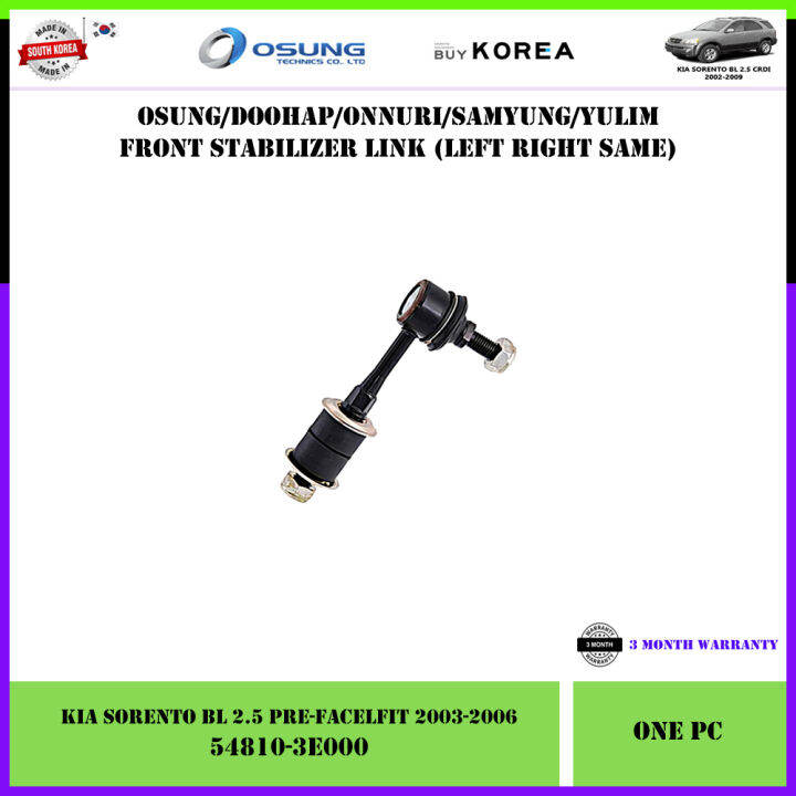 Kia Sorento BL 2.5 Facelift 2008-2010 Front Stabilizer Link 1pc (LH RH ...