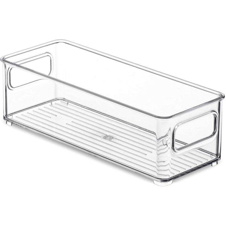 Refrigerator Organizer Bins, Clear Stackable Plastic Food Storage Rack ...