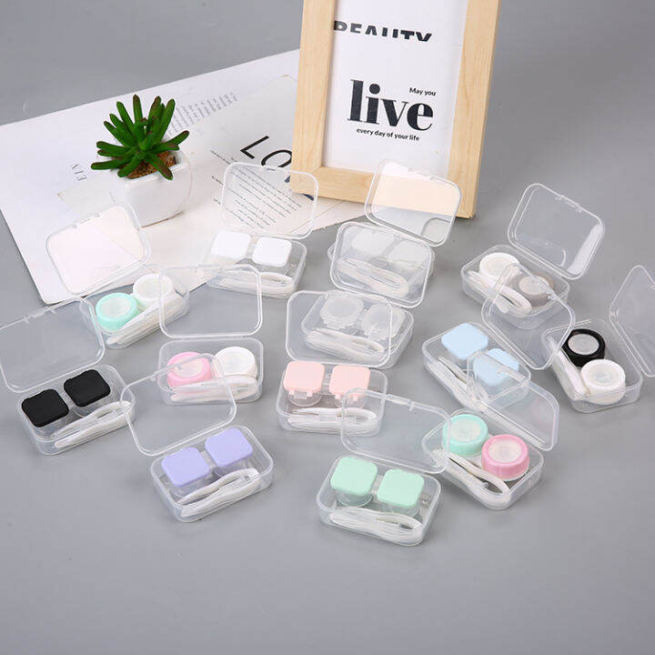 Contact lens box transparent eyewear case beautiful pupil colored ...