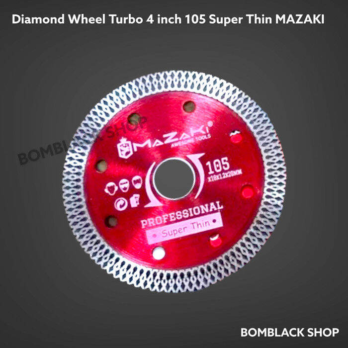 MAZAKI Mata Pisau Potong 4 inch Granit Keramik Marmer Turbo 105 MERAH ...