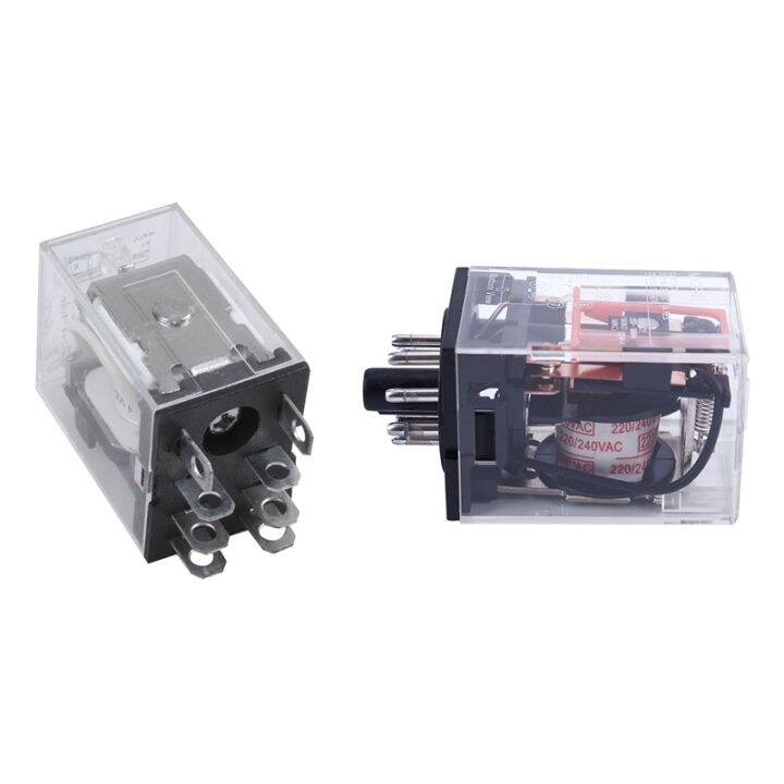 DC 12V Coil 10A 240VAC 28VDC DPDT Electromagnetic Relay JQX-13F2Z & AC ...