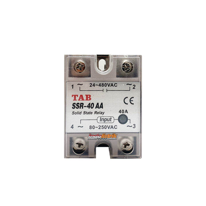 Solid State Relay 1 Phase SSR-40AA TAB - 1 Phase AC-AC 40 Ampere ...