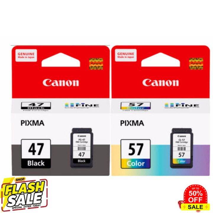 Canon PG-47 BLACK / CANON CL-57 COLOR / CANON CL-57s COLOR Original ...