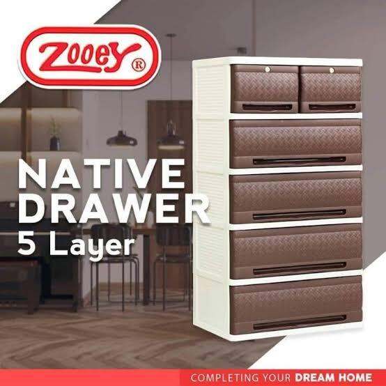 Zooey Native Rattan 5 Layer Drawer | Lazada PH
