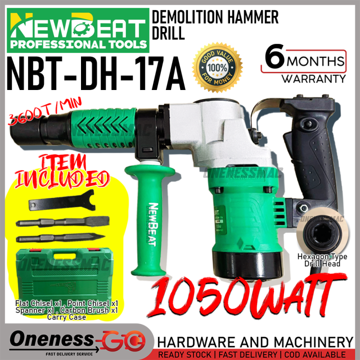 ''NEWBEAT'' DEMOLITION HAMMER DRILL 1050W NBT-DH-17A | Lazada