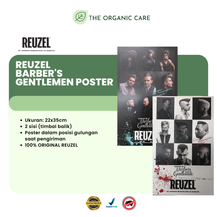 REUZEL OFFICIAL POSTER BARBER'S GENTLEMEN | Lazada Indonesia