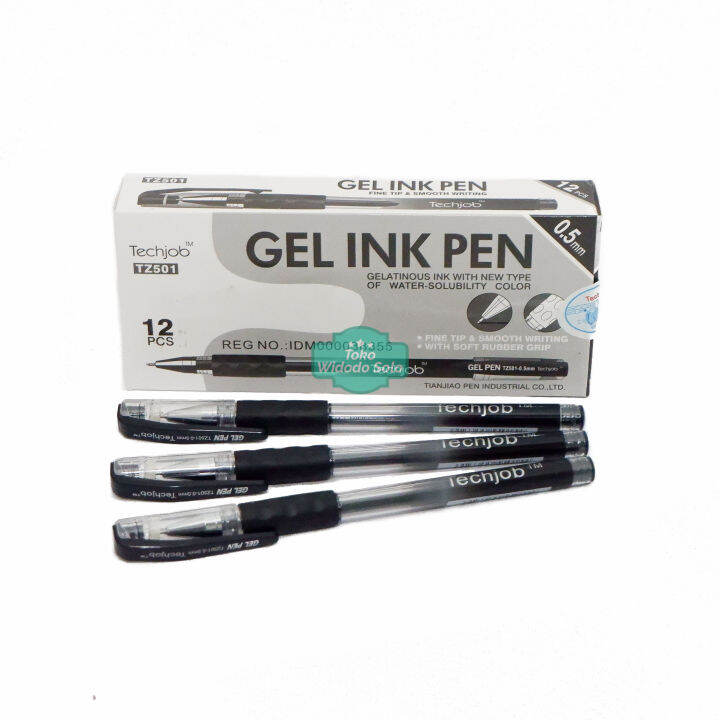 Pulpen Techjob TZ501 0,5mm Hitam (Bolpoin Ballpoint Gel Pen Gel Ink Pen ...