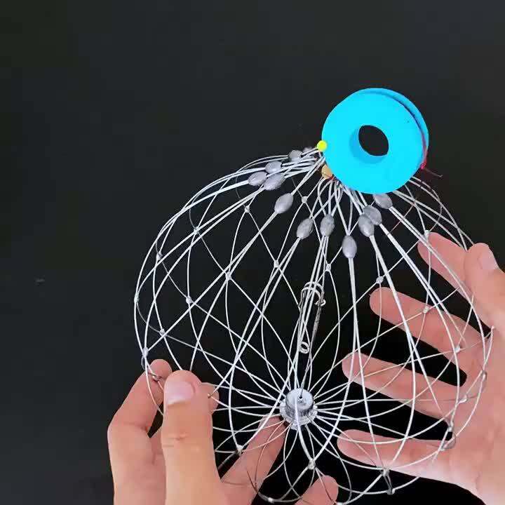 Portable Crab Catchers JUMPLAWN 2-Pack Crab Catcher Traps - Automatic ...