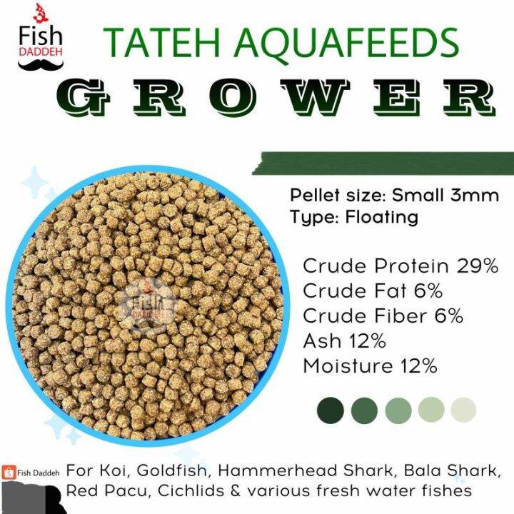 Tateh Grower Fish Food Koi Food 1kg Tilapia Food | Lazada PH