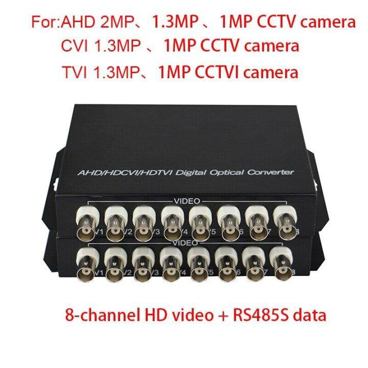 2PCS 1080P AHD To Fiber Converter HD Fiber Media Converter for CCTV AHD ...