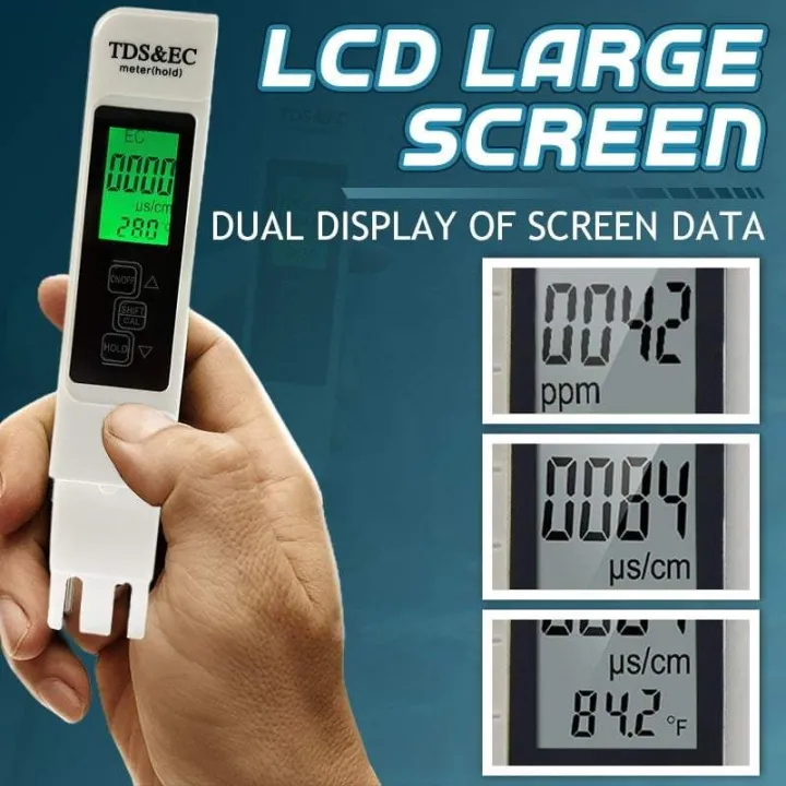 TDS EC Digital Water Tester Water Test Pen Water Quality Analysis Meter ...