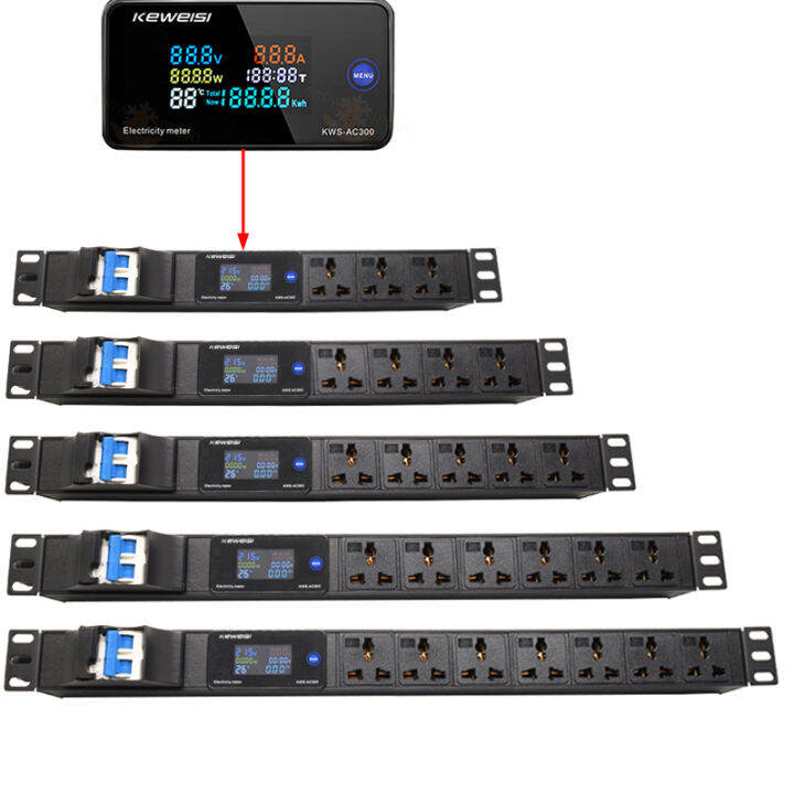 Smart Power Strip Digital voltage measuring instrument 16A Circuit ...