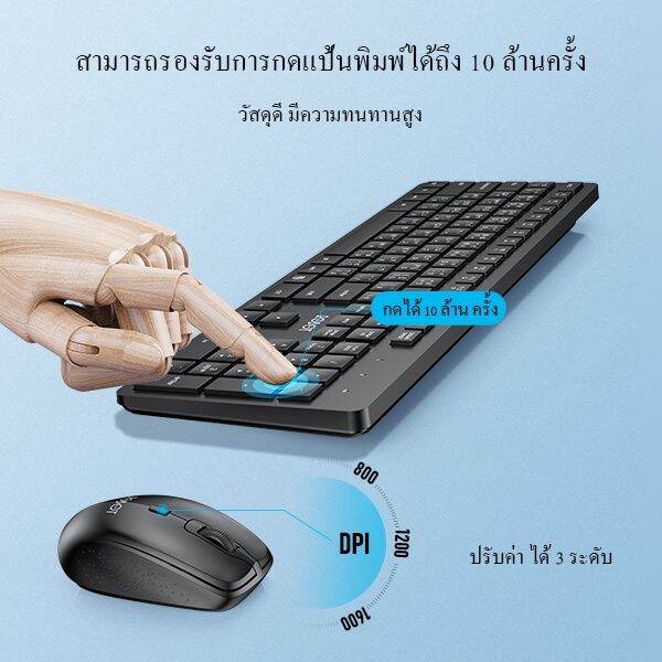 #เมาส์ คีย์บอร์ด ไร้สาย hp# ROBOT รุ่น KM3200 / RK20 (Keyboard Only แบบ ...
