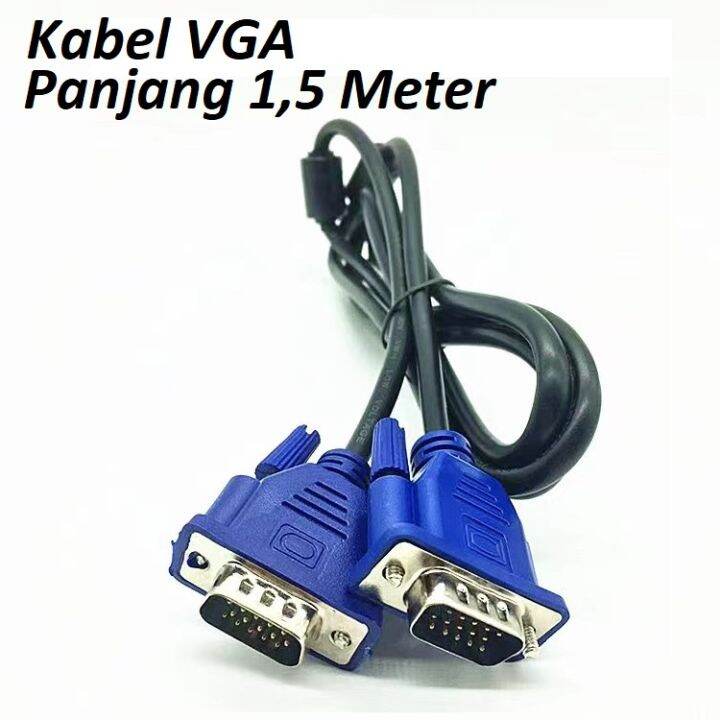 Kabel VGA Male Female Exstension Panjang Kabel 1,5 Meter | Lazada Indonesia