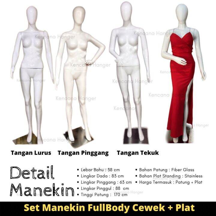 Manekin Full Body Alien Fiber Cewek Patung Full Bodi Dewasa | Lazada ...