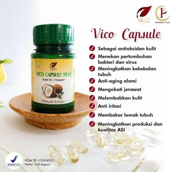100 capsule virgin coconut oil minyak kelapa-Vco Extra Virgin Coconut ...