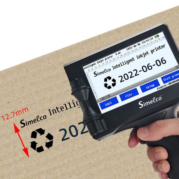 English 12.7mm Handheld Inkjet Printer Portable Small Label Coding ...