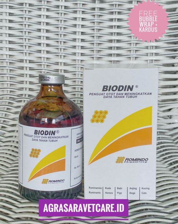 BIODIN 100 ml (Penguat Otot dan Peningkat Imun Tubuh Hewan) | Lazada ...