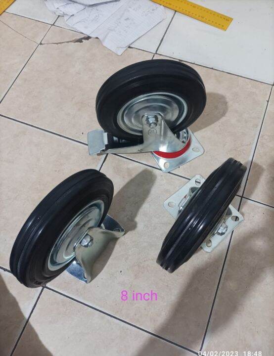 RODA KARET 8 INCH VARIASI TIPE / RODA TROLI DAN KASTOR 8 INCH HEAVY ...