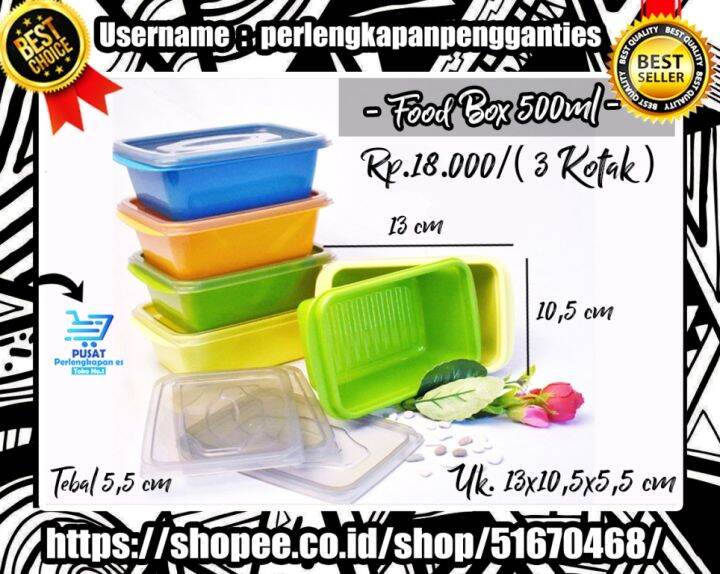 TEMPAT MAKAN PLASTIK MURAH / FOOD BOX BARU / HARGA KOTAK NASI PLASTIK ...